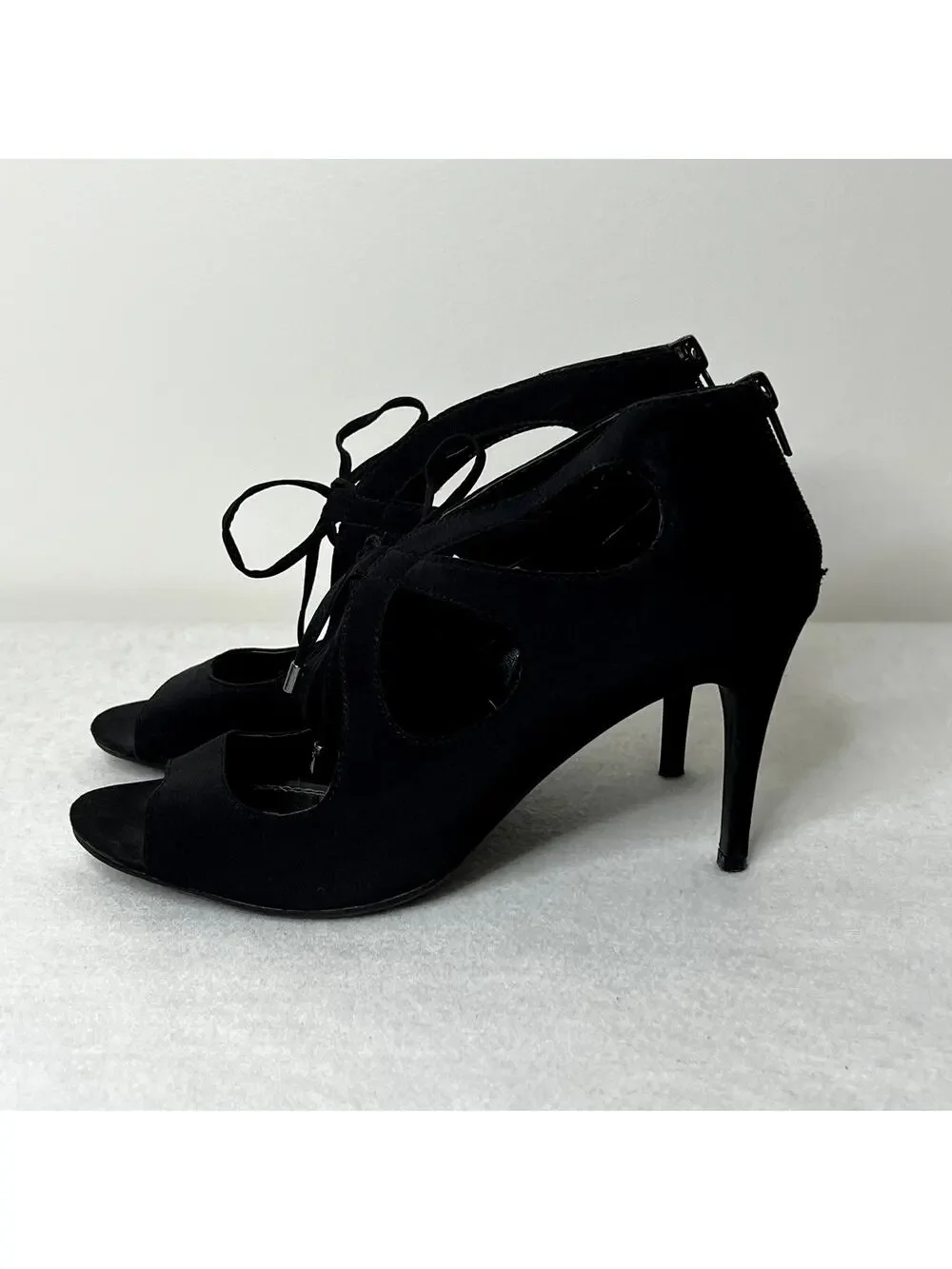 Impo | Shoes | Impo Black Strappy Lace Up Heels | Poshmark